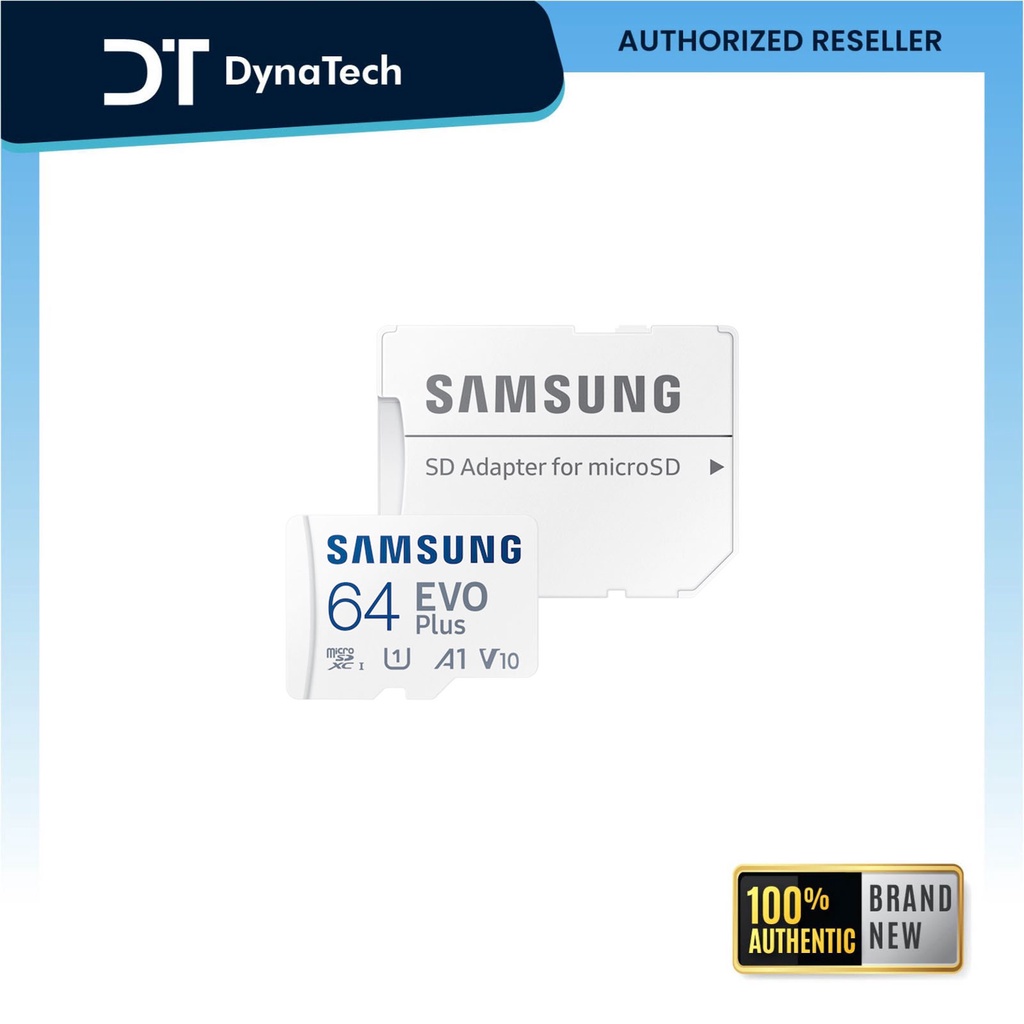 Samsung EVO PLUS V5 NAND 64GB microSD w/ SD ADAPTER MB-MC64KA | Shopee ...