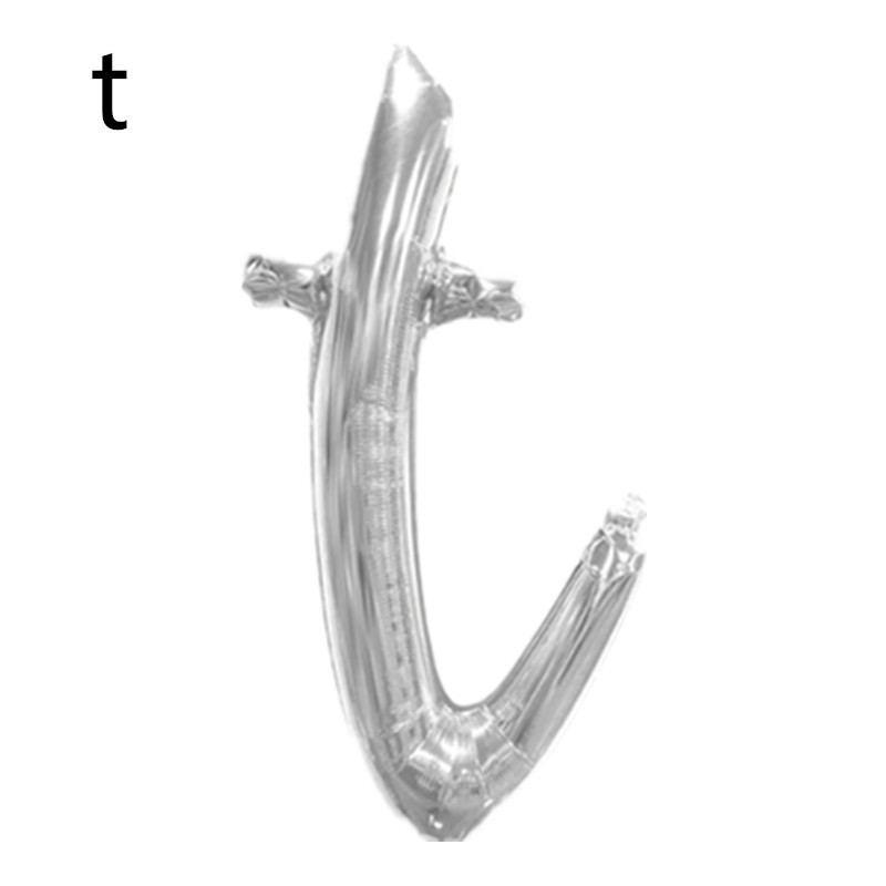 16inch Silver Air Foil Script Cursive Letters A-Z Symbols Balloons Ball ...