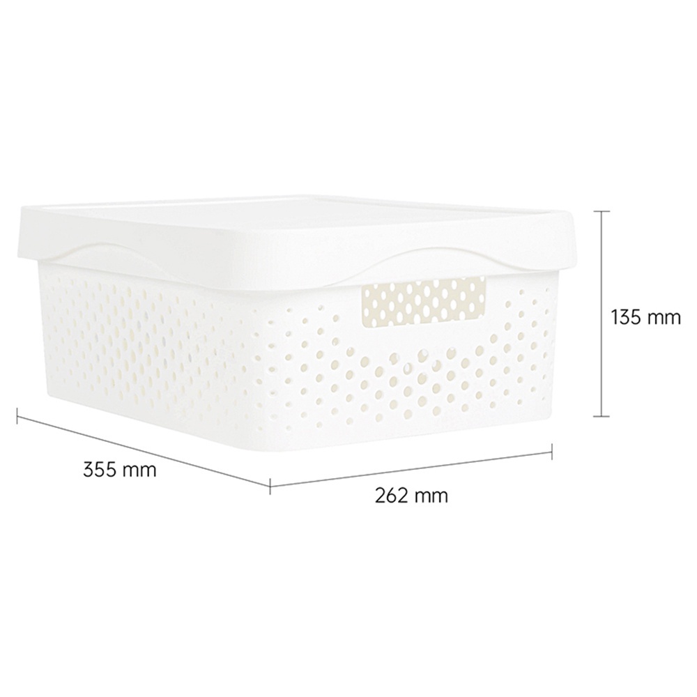 Vusign by Deli Storage Box Stackable Basket Bin with Lid Space Saver ...