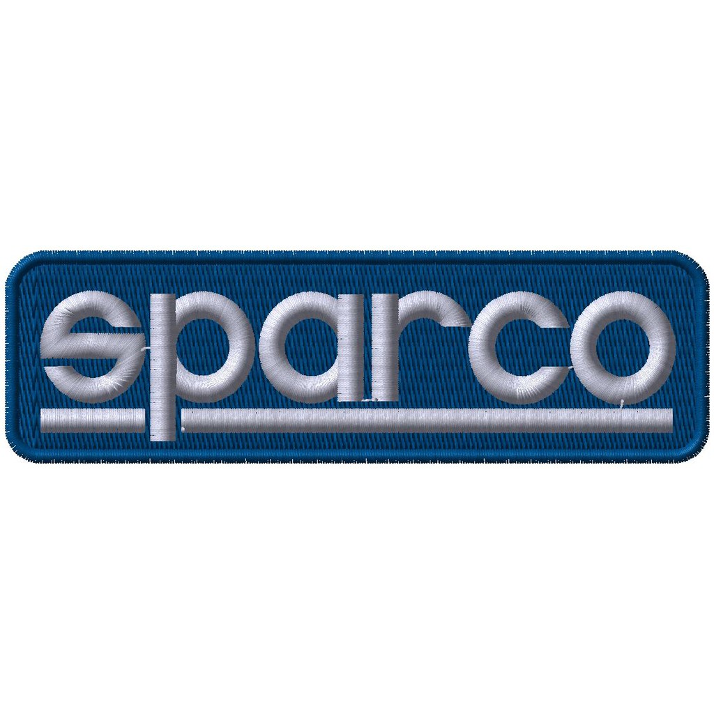 sparco logo large sew-on decorative embroidered fabric patch: for ...