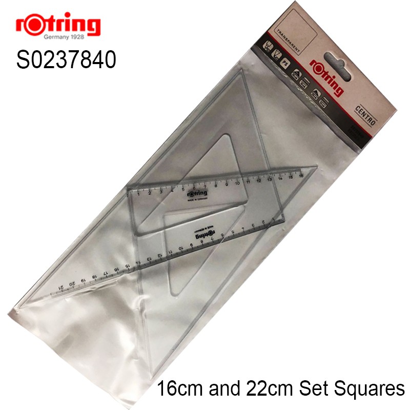 Rotring transparent Set Square Triangular Ruler drawing tools 2pcs/Set ...