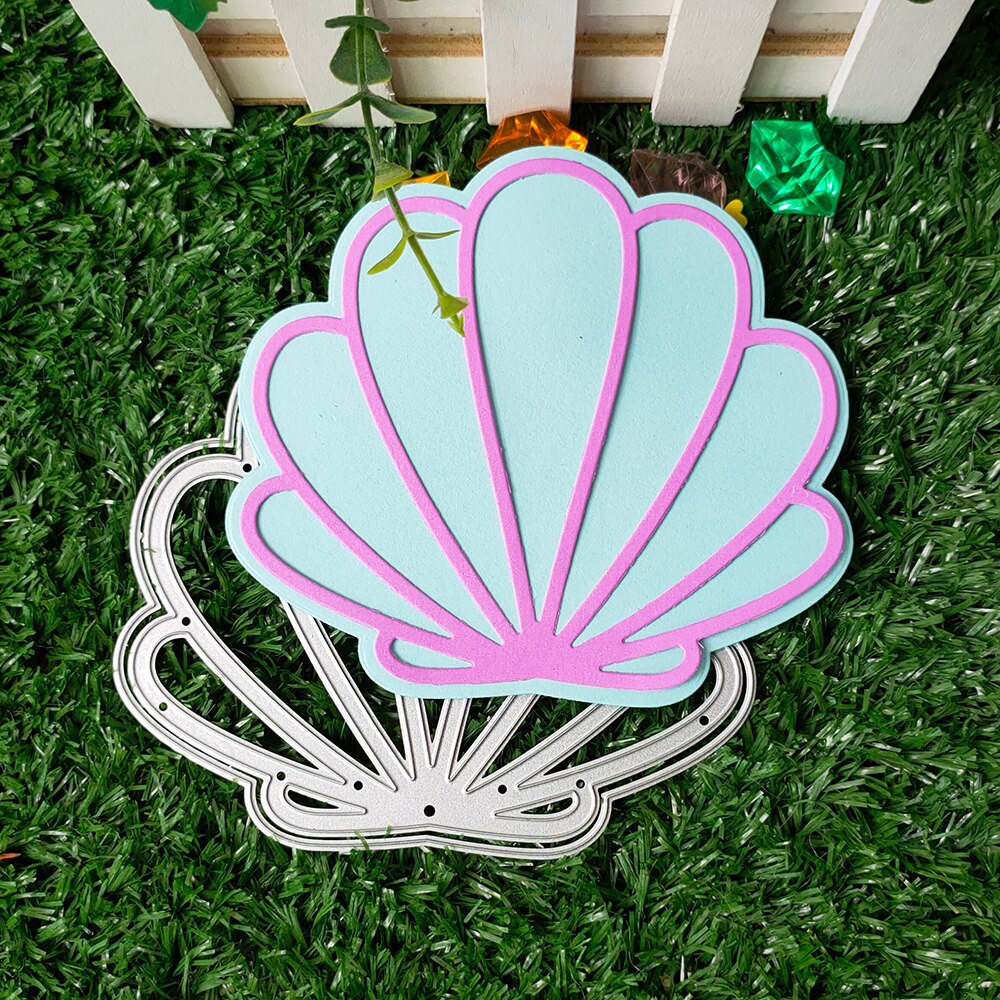 New Fan-shaped Sea Shell Metal Cutting Dies Decorative Scrapbooking ...