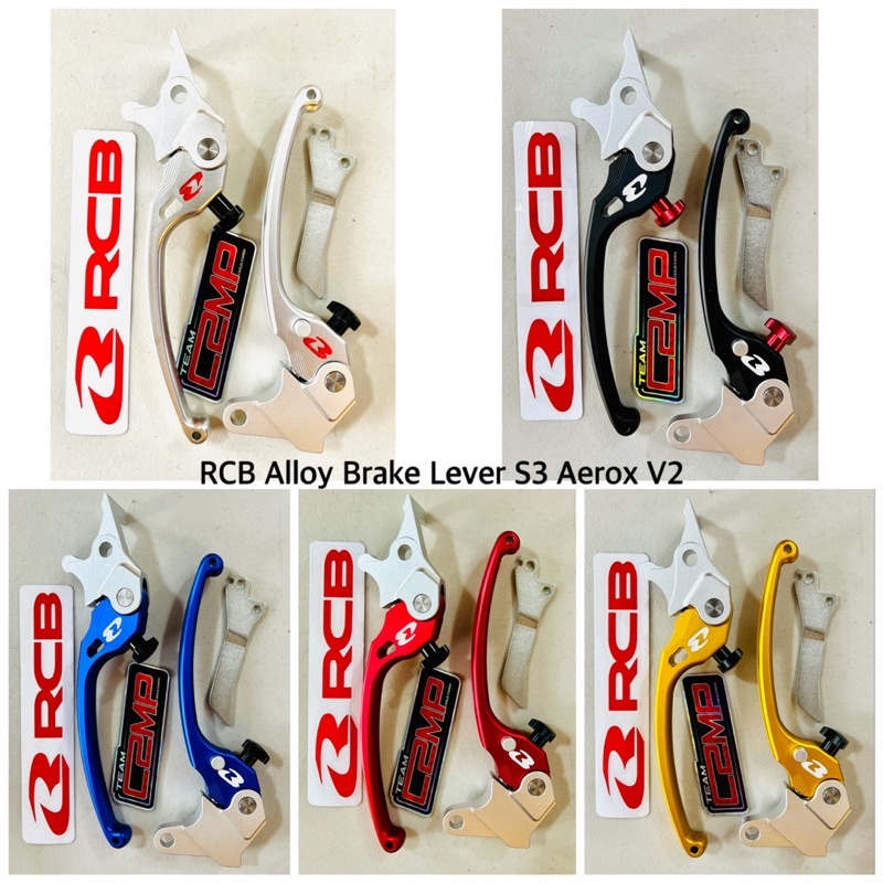 NEW RCB Brake Lever S3 Aerox V2 can fit to V1 need ibend yung bracket , Gravis not fi sa Aerox ...