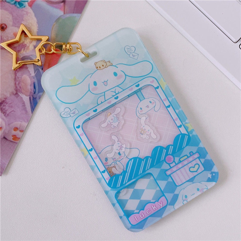 Sanrio Shake Keychain Cinnamoroll Melody Acrylic Keyring Kuromi Pom Pom ...