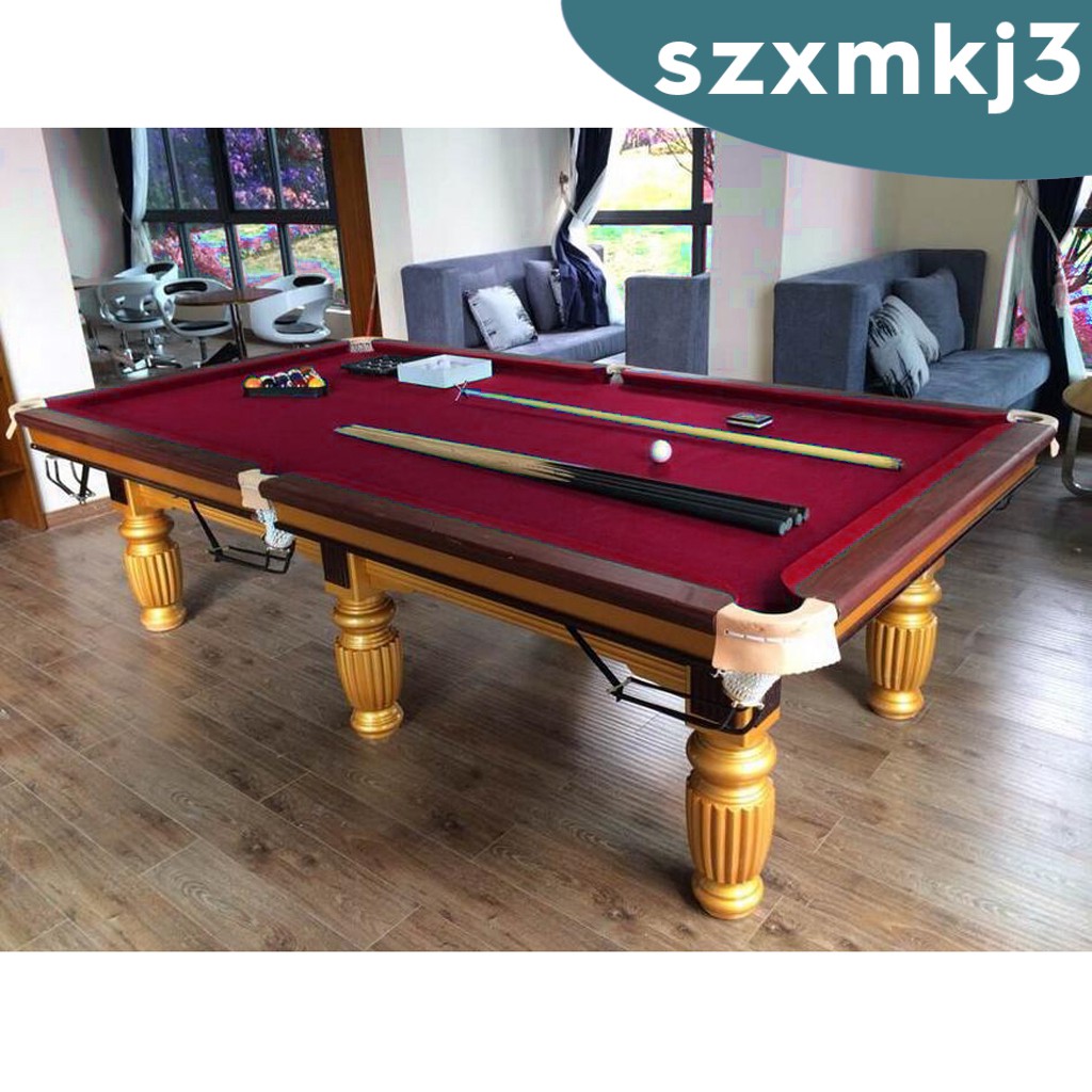 Tutoo 9ft Worsted Billiard Pool Table Cloth Pool Table w/ Cushion Rail ...