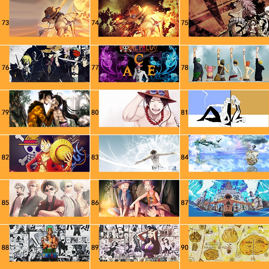 Oversized Mouse Pad One Piece 252 Chopper Luffy Ace Nami Empress Extra ...