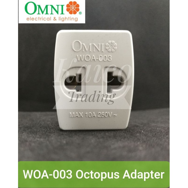 Omni Octopus Adapter WOA-003 10A 250V-Triple Tap to Flat Pin | Shopee ...