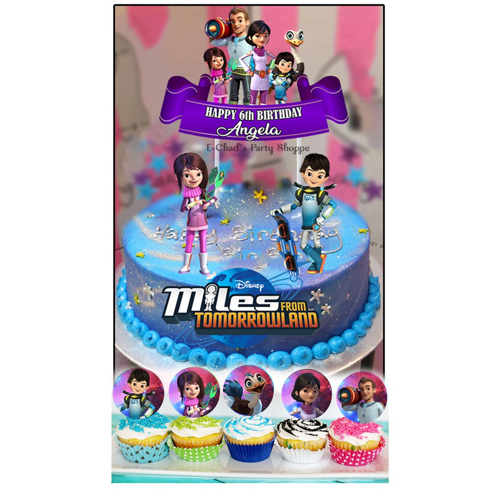 MILES FROM TOMORROWLAND (Cake Topper Set & 12pcs. Cupcake Topper Set ...