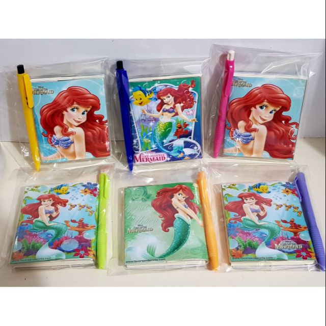 LITTLE MERMAID MINI NOTEBOOK WITH PEN | Shopee Philippines