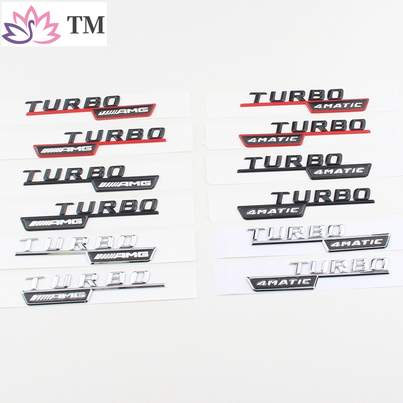 Ready Stock One Pair Side Label TURBO AMG 4MATIC Benz Fenz Fender ...