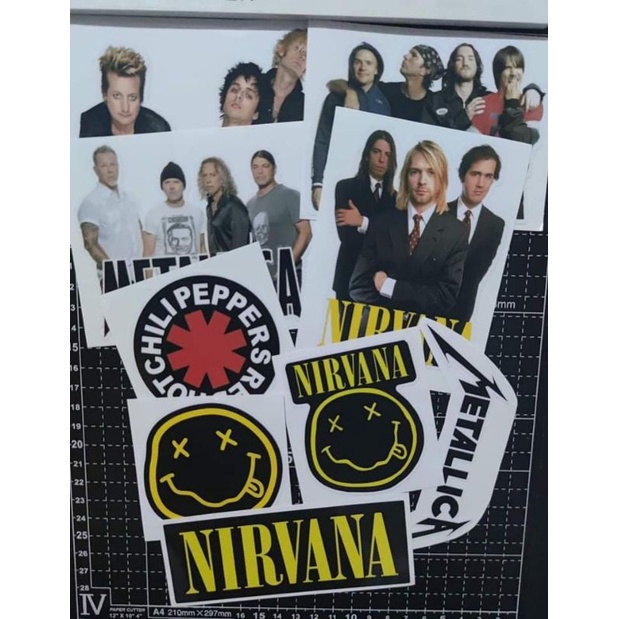 Rock Band Vinyl Glossy Sticker Laminated Waterproof | Shopee Philippines