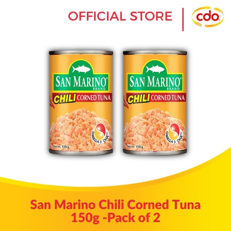 SAN MARINO Chili Corned Tuna 150g - Pack of 2 | Shopee Philippines