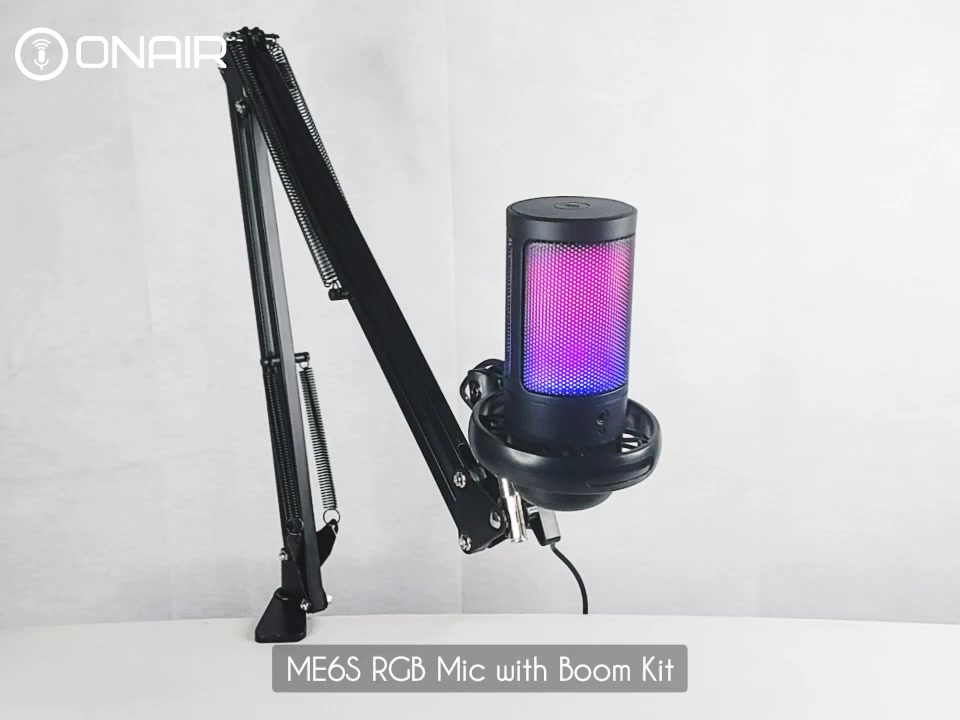 ONAIR ME6S RGB MIC With Boom Kit Gaming Condenser Microphone 24bit ...