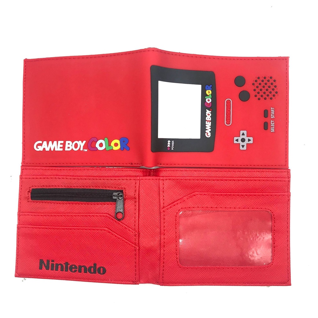 Sony Nintendo Game Boy Pattern Cartoon PU Leather Student Short Casual ...