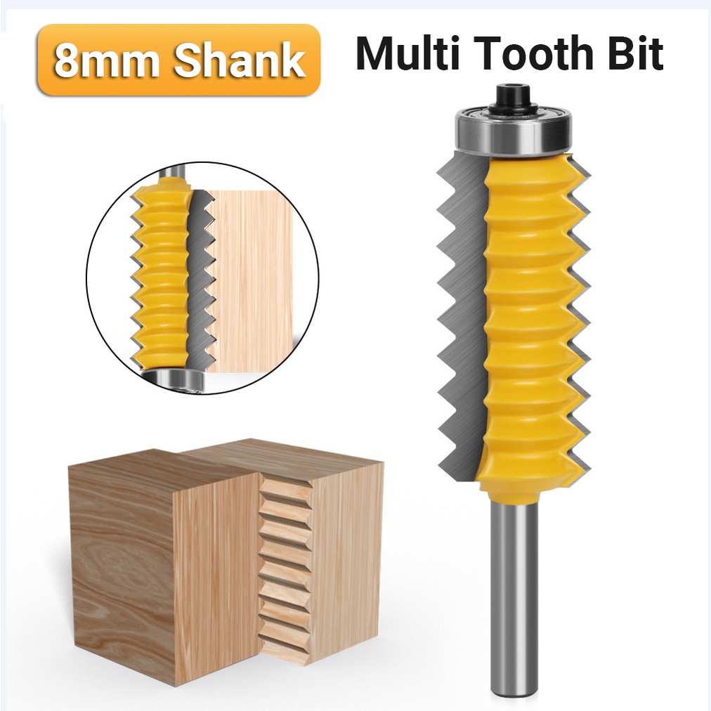 Multi Tooth Router Bit 8mm Shank, Milling Cutter Effective Woodworking ...