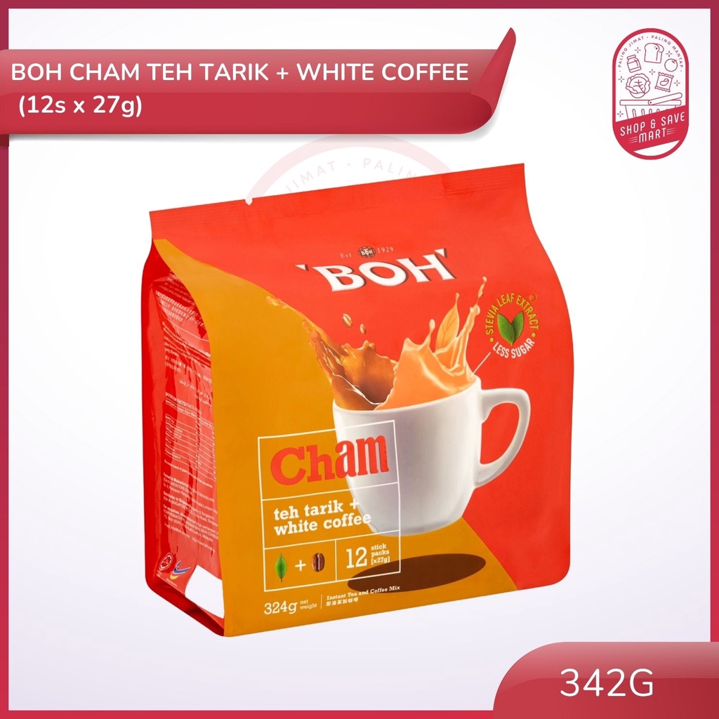 BOH Cham Teh Tarik + White Coffee (12s x 27g) - 324g | Shopee Philippines