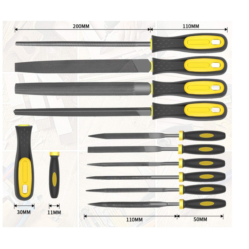 17 high-quality T12 forged alloy steel file sets, with carrying case ...