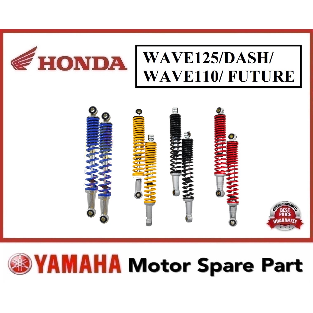 HONDA WAVE125 / WAVE110 / DASH / FUTURE ABSORBER 335MM BELAKANG SET ...