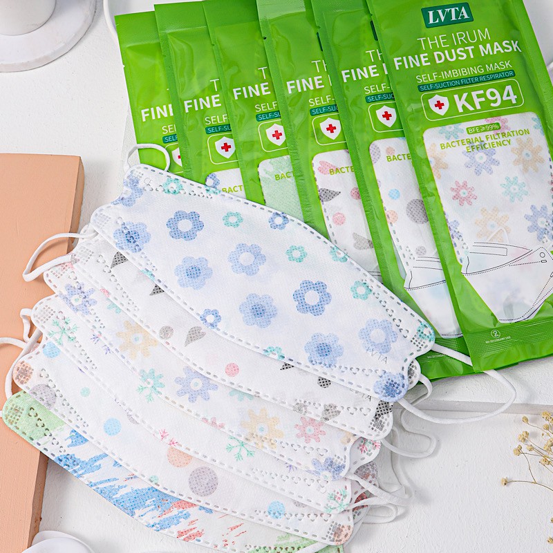 Mask KF94 Face Mask 4 Layer Non-woven Protection Filter LVTA Mask 3D ...