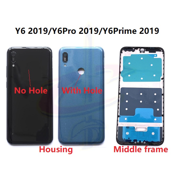 Back Cover housing For Huawei Y6 Prime Pro 2019 Middle frame | Shopee ...