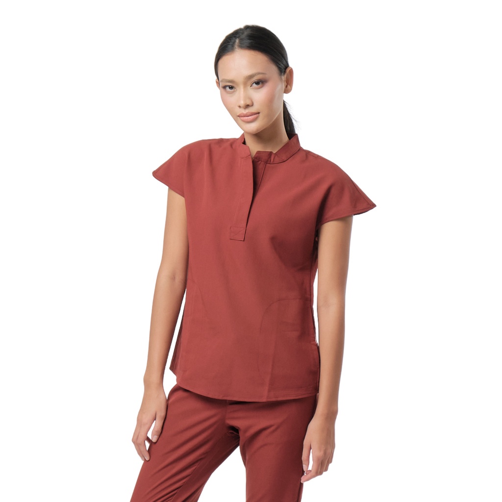 Caniboo AVA Womens Scrub Top- Medical Scrubs Triple Blend Fabric, No ...