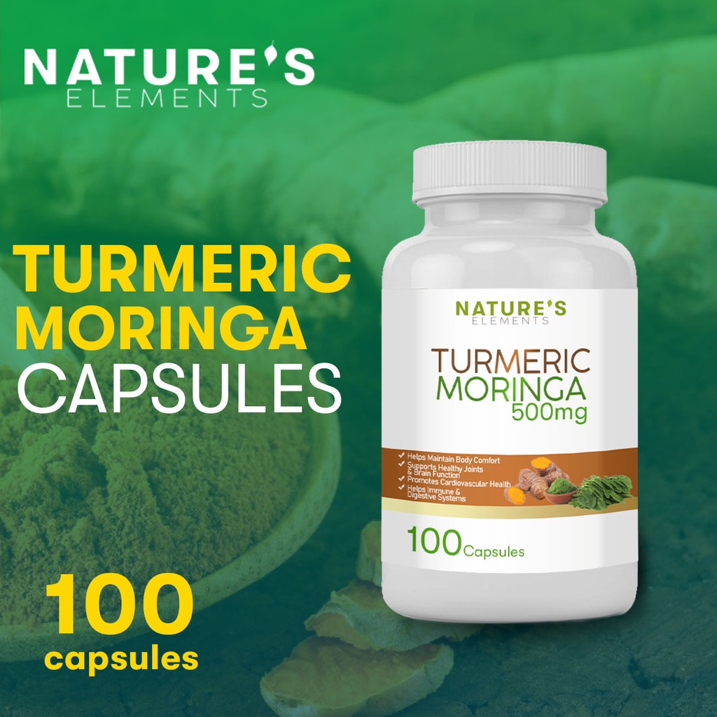 Organic Turmeric and Moringa Capsule (100, 60 Capsules) Antioxidant ...