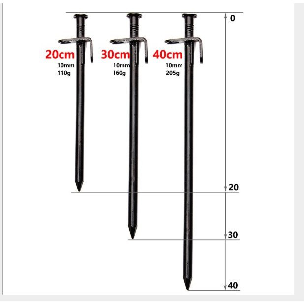 Pack Of 6 Iron Pegs (4 Types To Choose From) | Shopee Philippines