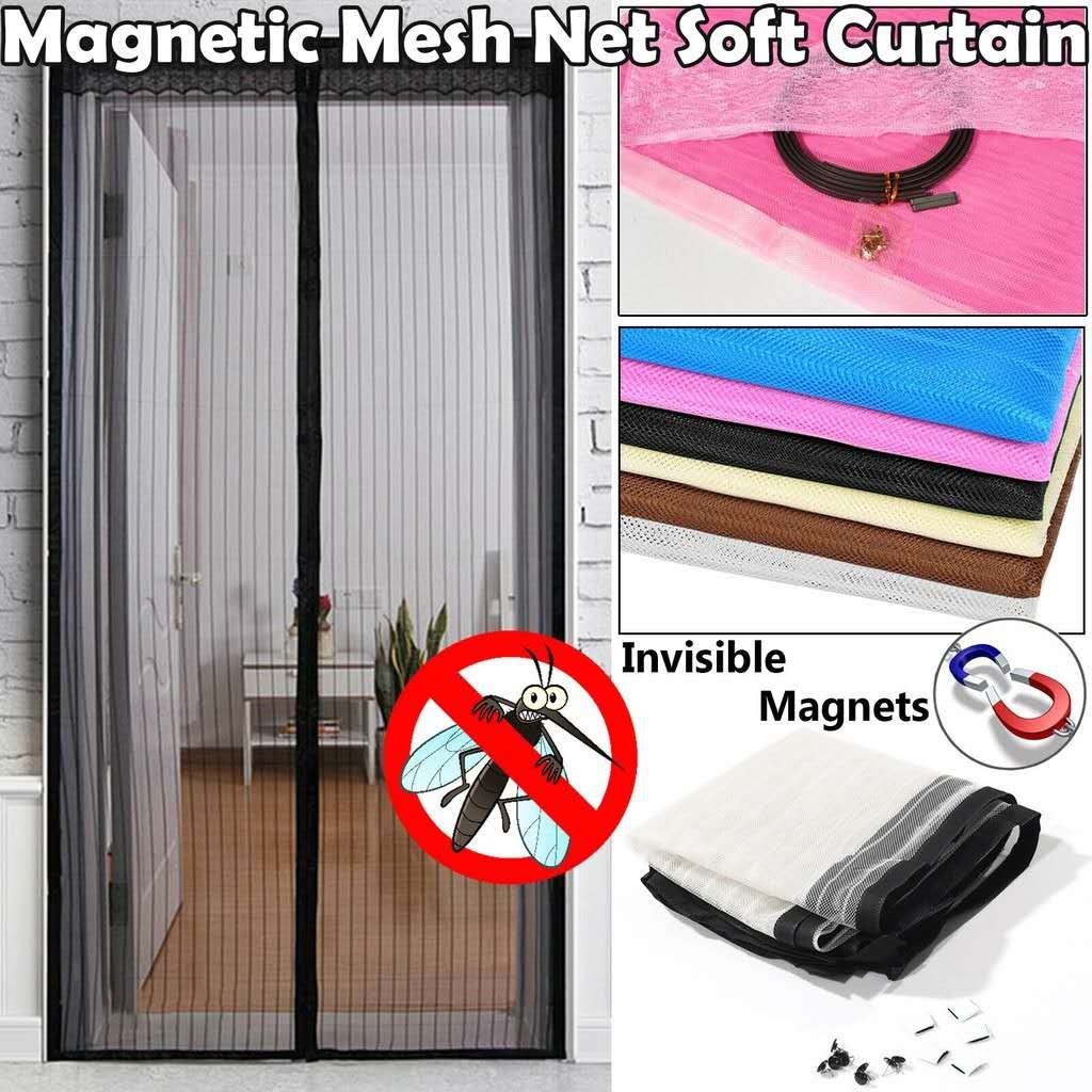 Magnetic Magic Mesh Instant Screen Door Automatic Closing Anti Mosquito ...