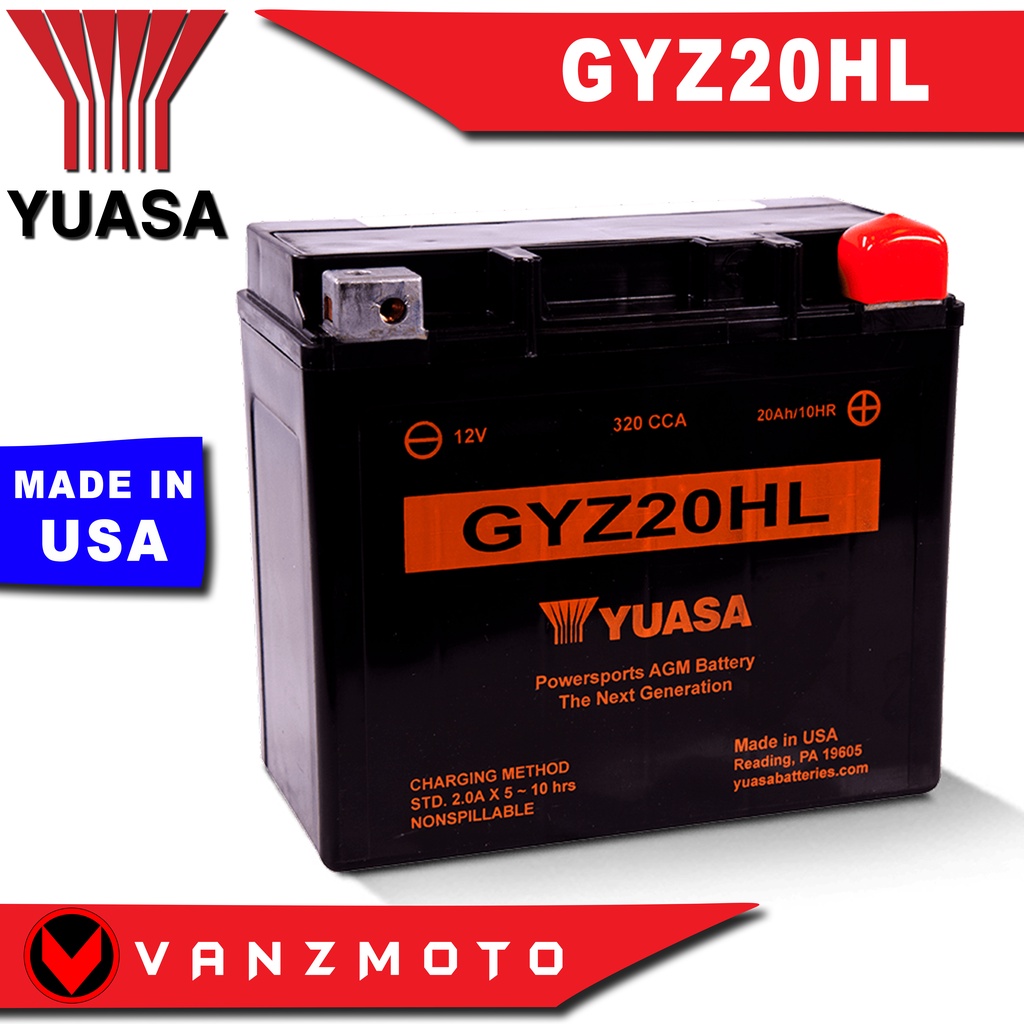 Yuasa GYZ20HL High Performance Motorcycle Battery (USA) | Shopee Philippines