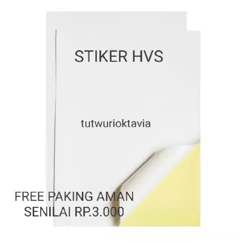 Hvs Sticker A4 Size Contains 20 Sheets | Shopee Philippines