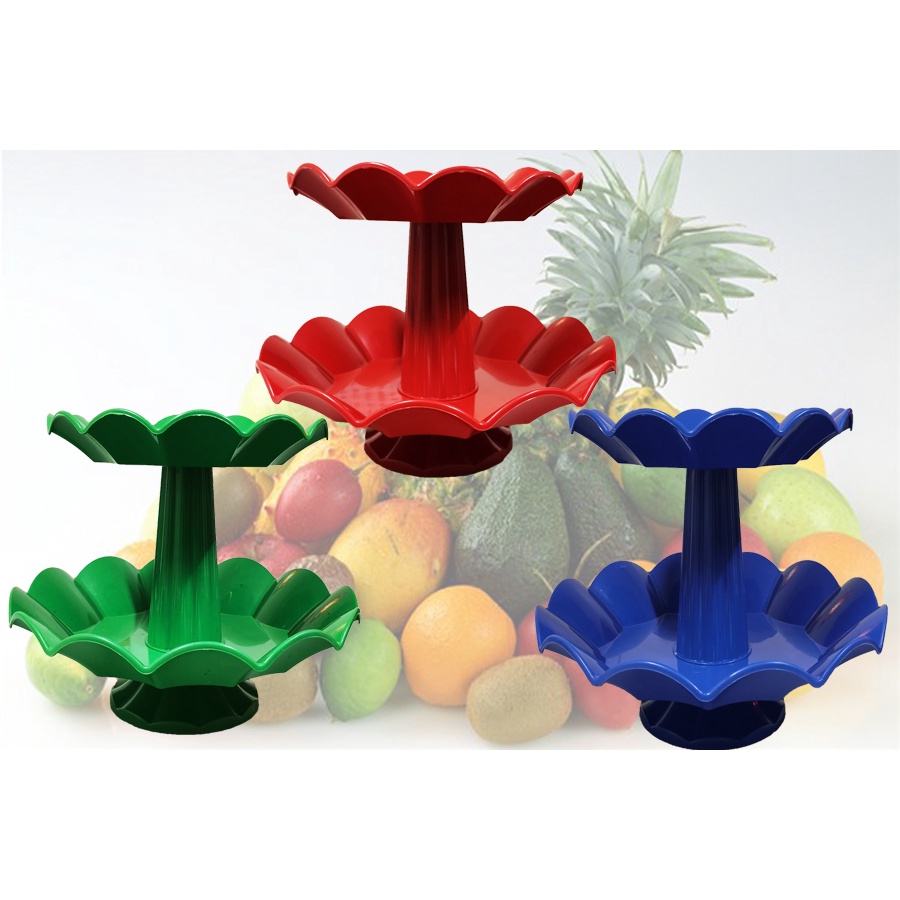 2Layer Fruit Tray Fruits Stand Organizer Tray for Dining Table Food ...