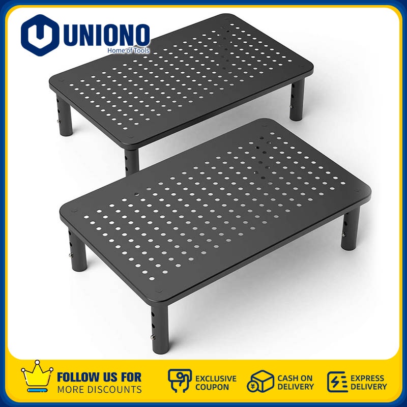 Uniono 3 Height Adjustable Monitor Stand Ergonomic Metal Monitor Riser ...