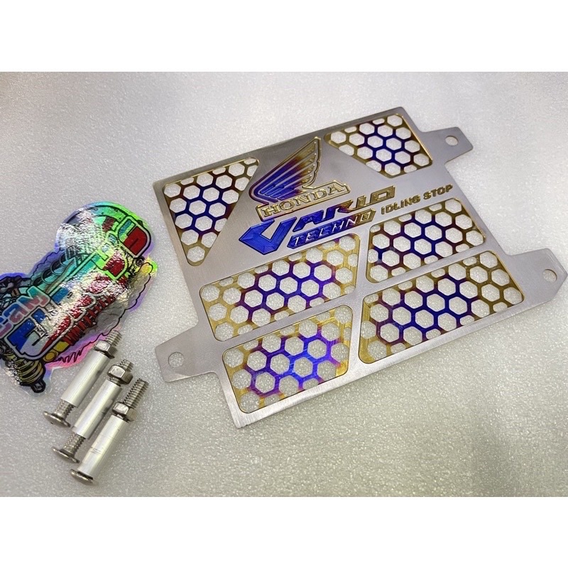 TITANIUM RADIATOR COVER FOR HONDA CLICK V1/GC, ADV, PCX, AIRBLADE ...