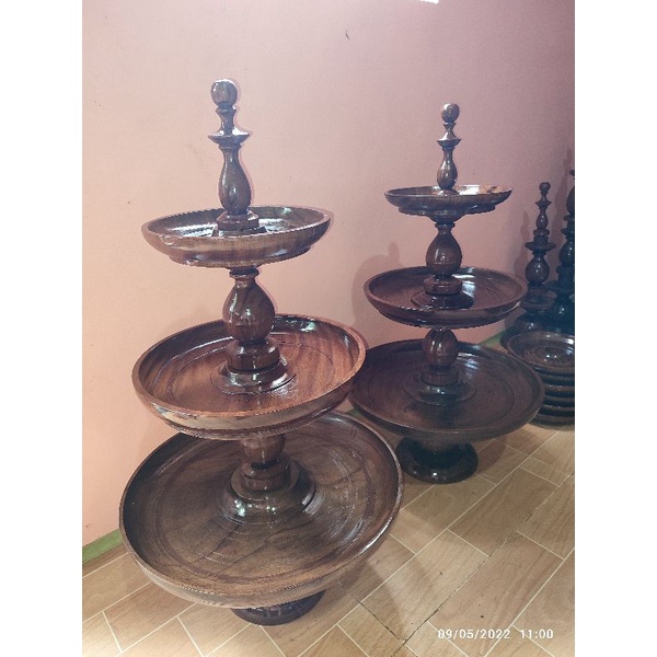 Fruitstand 3 layer magkuno wood | Shopee Philippines