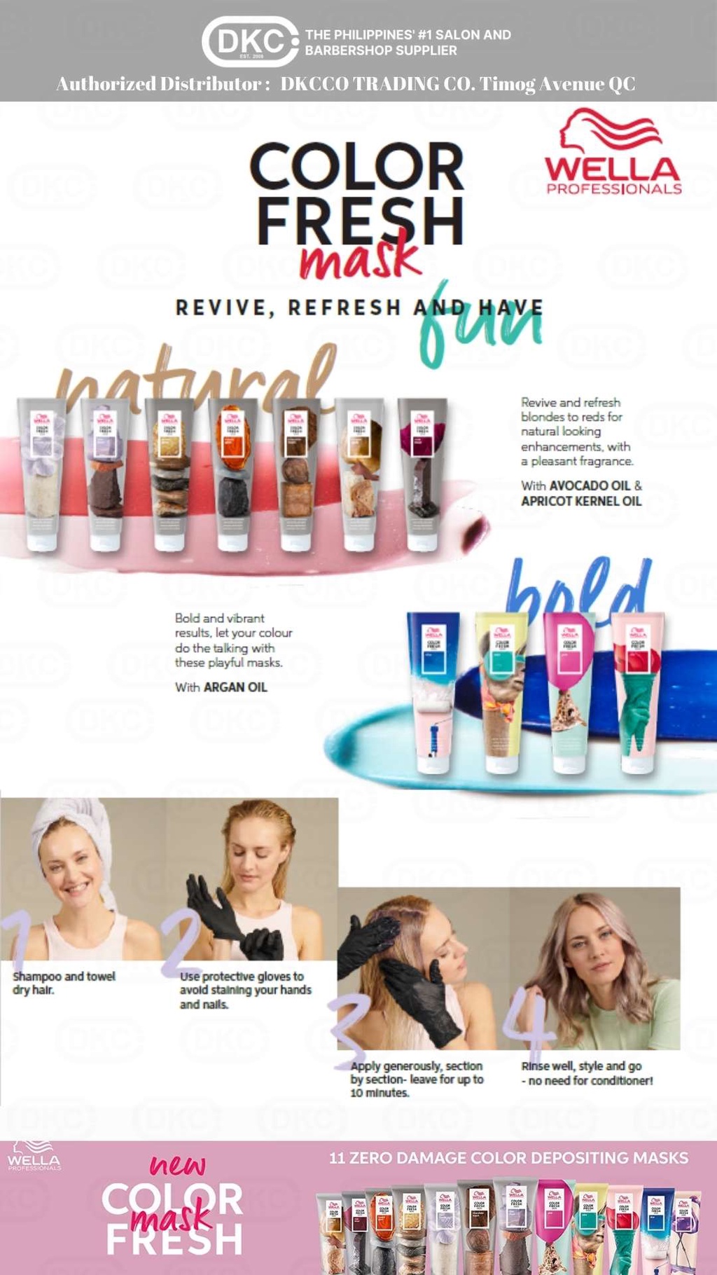 DKC [with freebie] Wella Professionals Color Fresh Mask Semi-Permanent ...