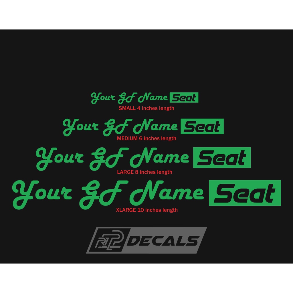 Wife and Girlfriend Seat Only Decals Sticker for Motorycle | Shopee ...