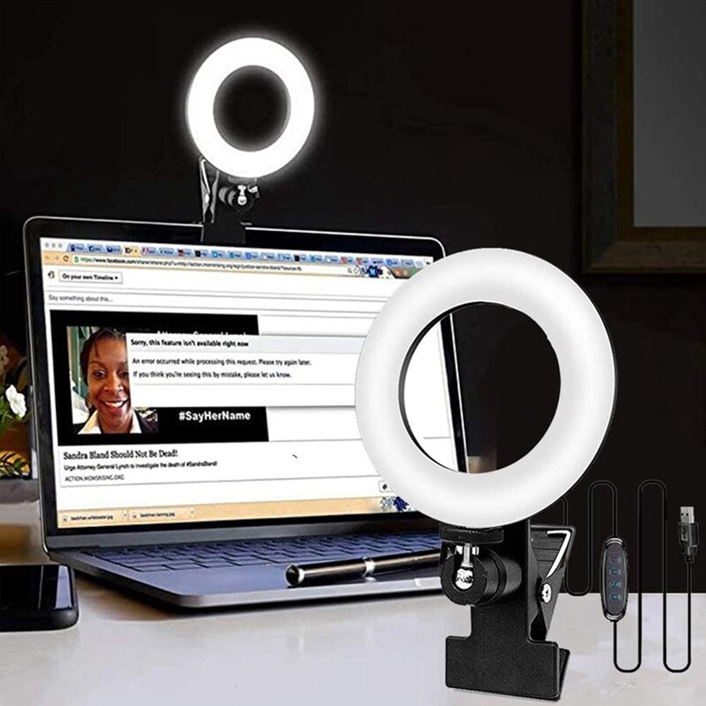 MAIA Selfie Ring Light Clip On Laptop Computer Monitor Video Conference ...
