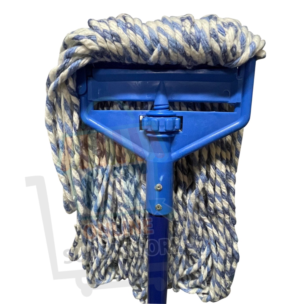 Mop Set - Colored Aluminum Mop Handle 4ft with Cotton Yarn Loop Mop ...