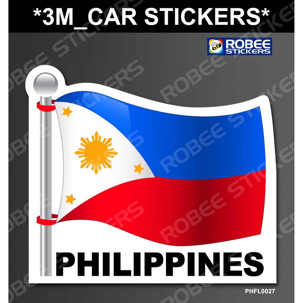 Sticker Decal Philippine Flag 3M Die Cut | Shopee Philippines