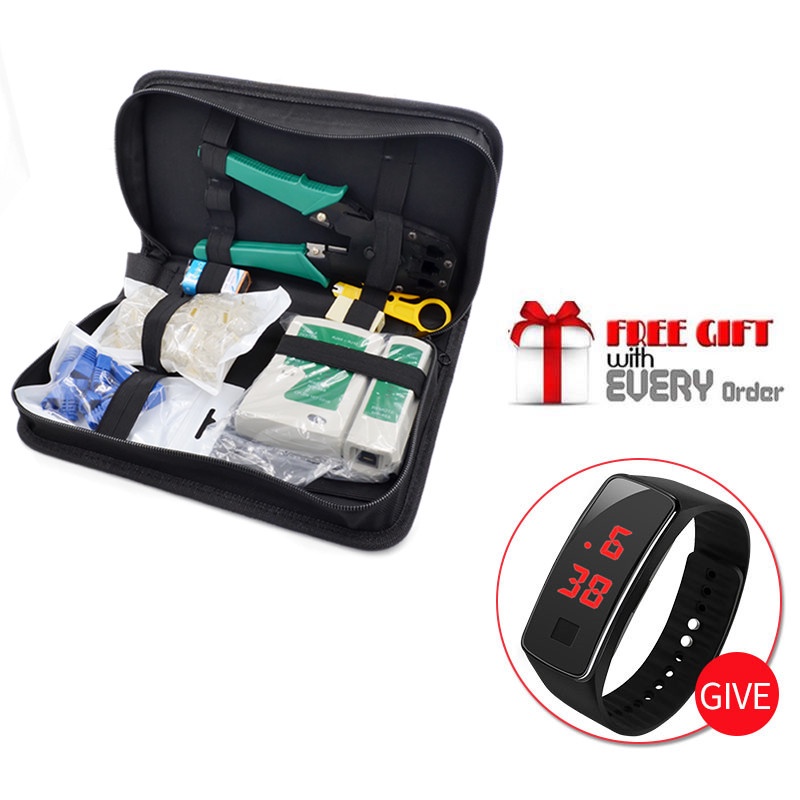 11 in 1 Rj45 Crimping Tool Kit For CAT5/CAT6 Professional Computer ...