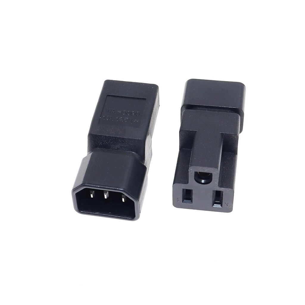 IEC320 C14 To US 5-15R Connector Converter Male To Female Socket ...