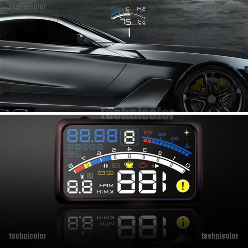 Universal F4 Head Up Display HUD ODB2 Auto Car Speedometer Warning ...