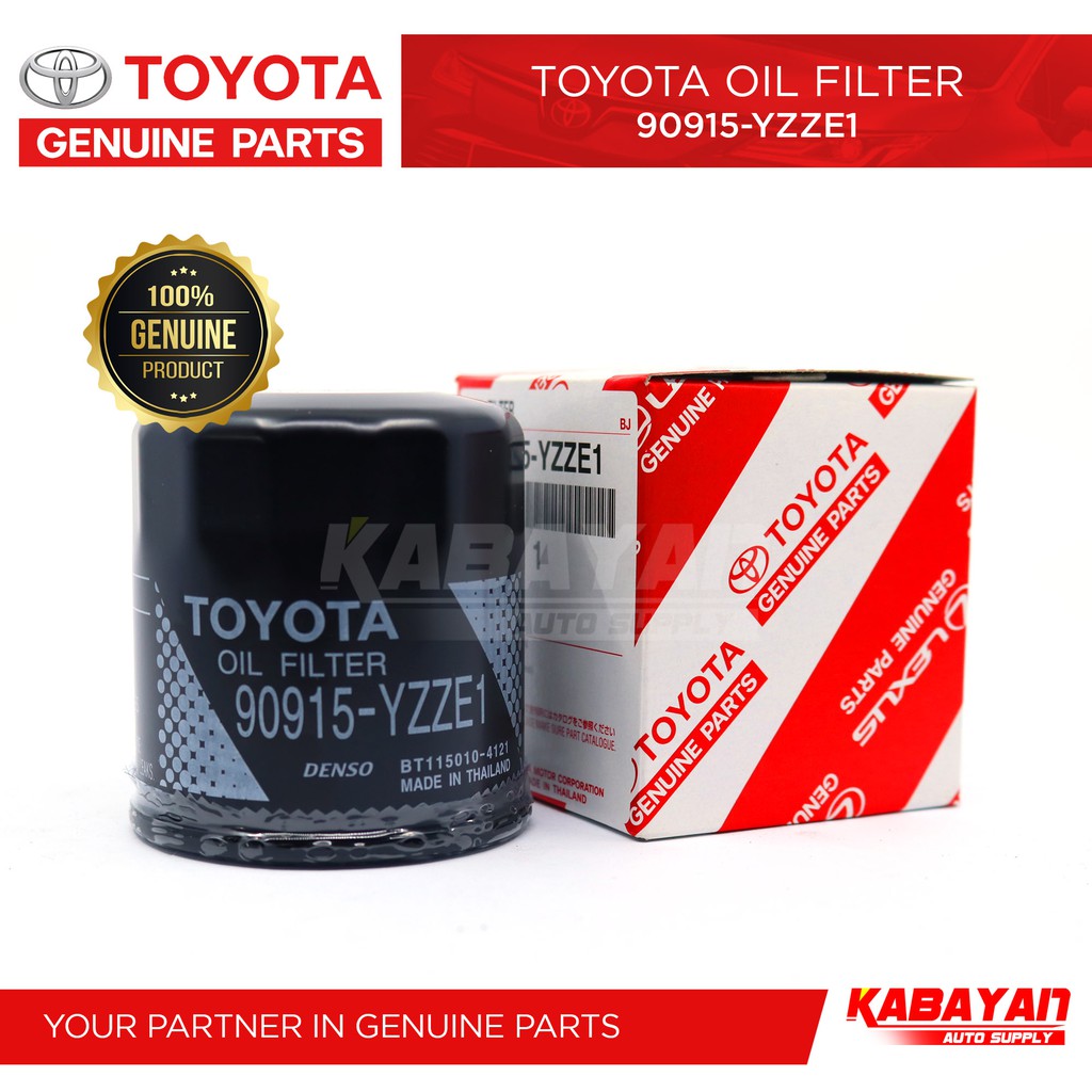 TOYOTA Genuine Oil Filter for Toyota Vios, Corolla and Altis 90915 ...