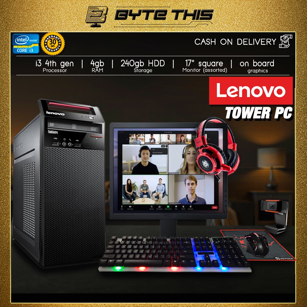 DESKTOP INTEL CORE I3 4TH GEN 4GB DDR3 RAM 250GB HDD MONITOR (ASSORTED ...