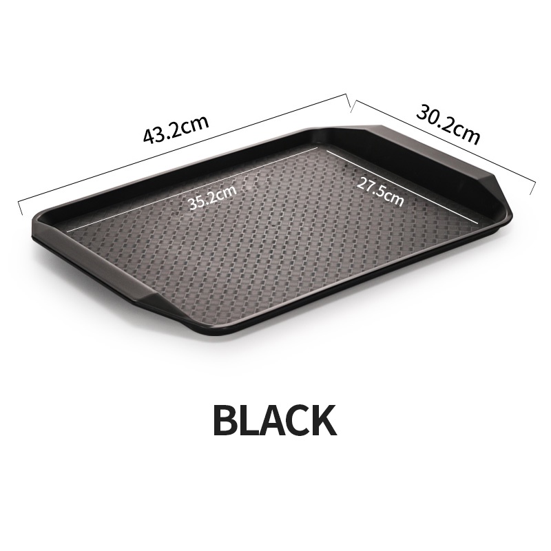 Rectangular Plastic Tray Non-Slip Serving Plate Tray Fruit Dessert Tray ...