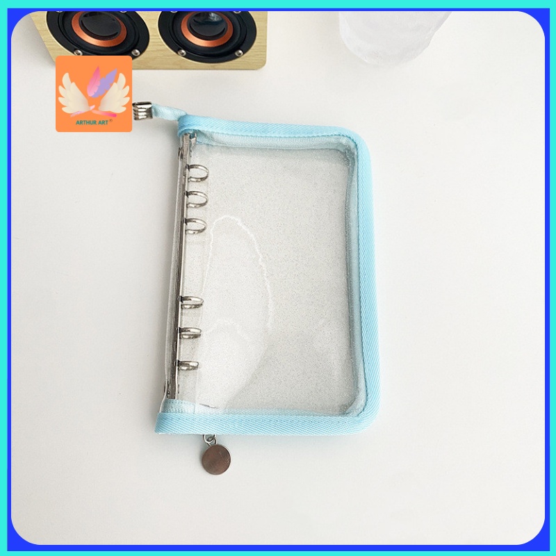ARThur A5 A6 Zipper Binder Flash Transparent Binder Zipper Binder K-pop ...