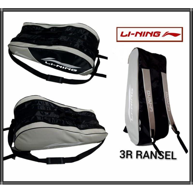 Badminton LINING LOGO 3R Backpack Racket Bag | Shopee Philippines
