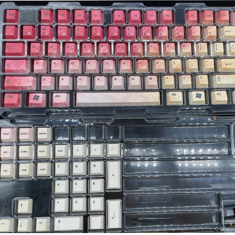 Mechanical keyboard gradient color keycap 104 keys original height PBT ...