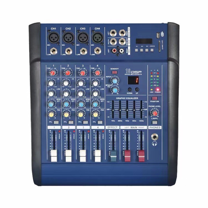 PMX402D-USB 4 Channel Mic/Line DSP Professional Power Mixer BT USB ...