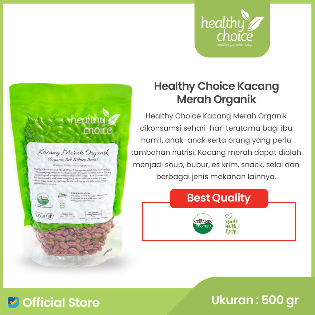 MERAH Healthy Choice Organic Red Beans 500 Gr | Shopee Philippines